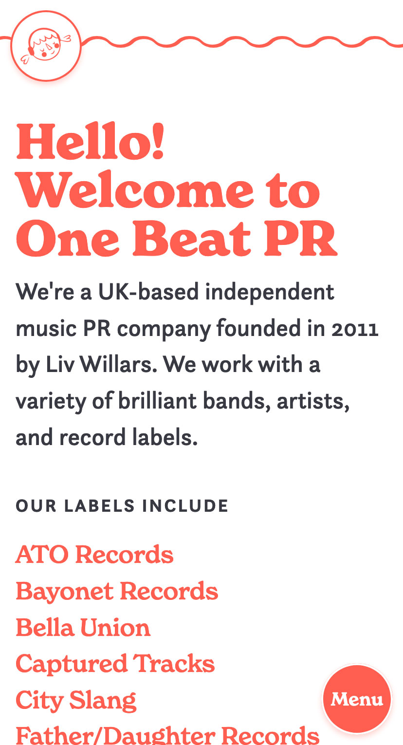One Beat PR - Frontwards Design